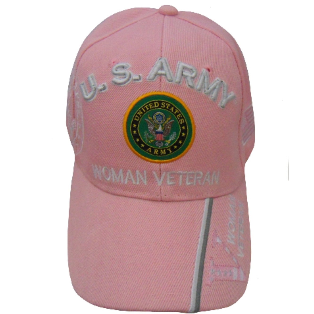 Pink US Army Woman Veteran 100% Acrylic Cap | Just Military Awards